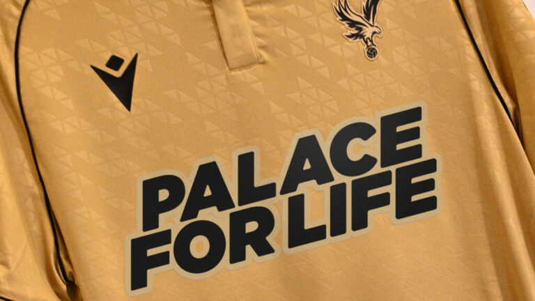 Palace for Life unveiled on the front of the shirt for Palace’s ...